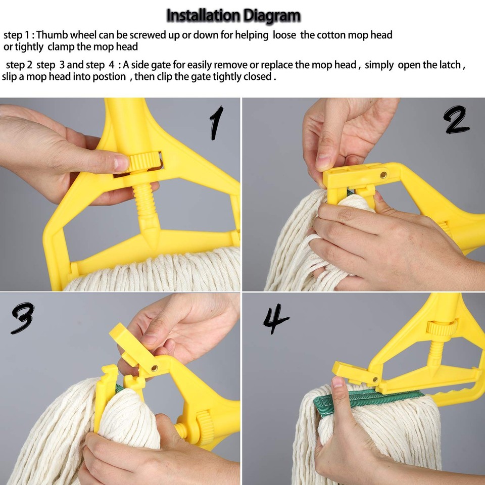 OFO Loop-End String Wet Mop, Heavy Duty Commercial Industrial Dust Mop ...