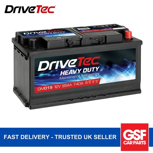 DriveTec Car Battery 12V 95Ah 740A B13 T1 L5 SMF For Audi A5 3.0 TDI ...