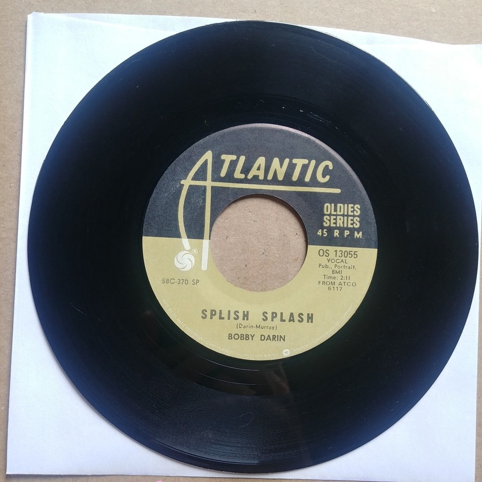 BOBBY DARIN Queen Of The Hop/Splish Splash 45 7" POP ROCK Record Vinyl ...