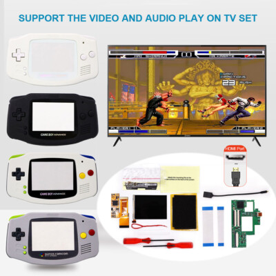 Backlit IPS LCD HDMI Converter Set For 40Pin Gameboy Advance GBA PRE ...