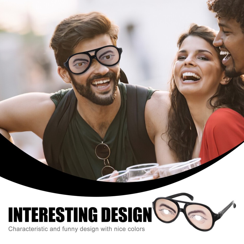 Halloween Trick Funny Eyes Glasses Prank Disguise Eyeglass Party Props ...