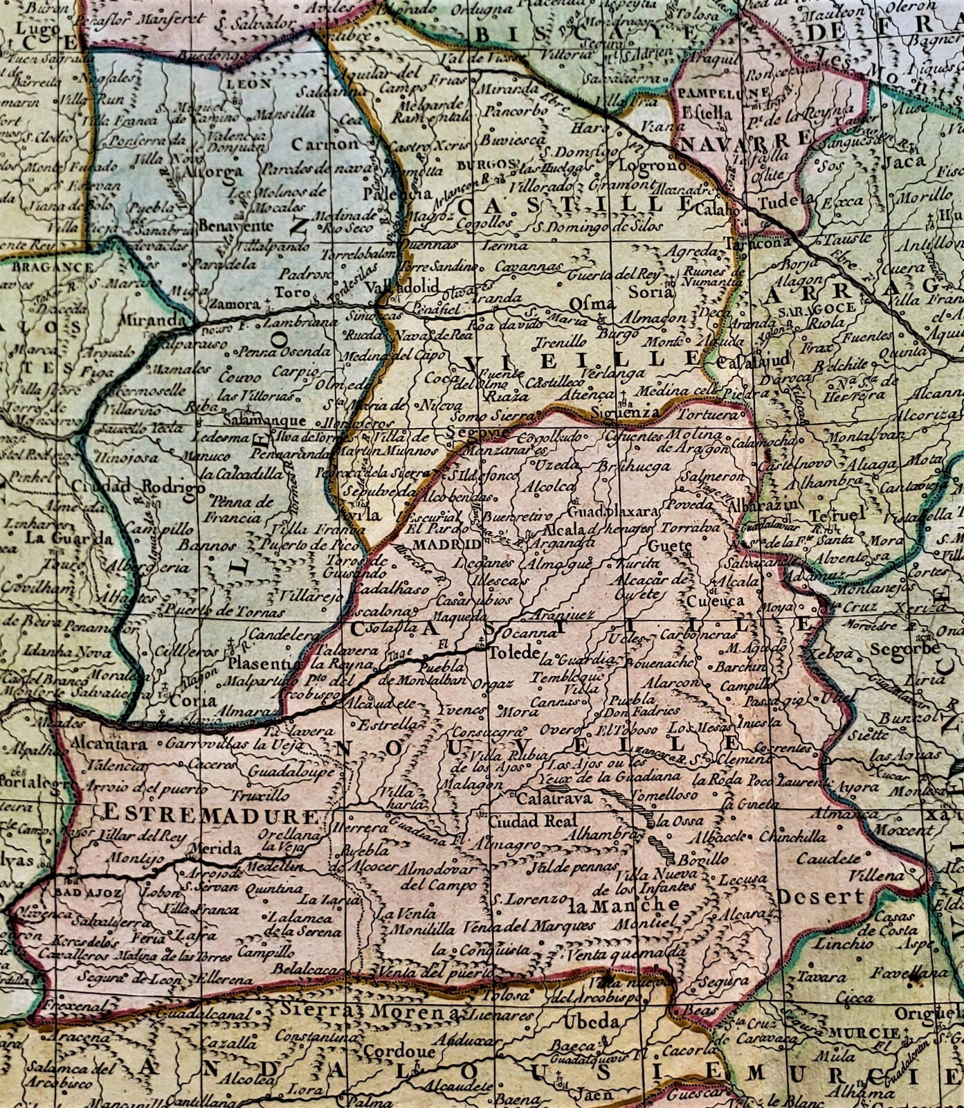 ANTIQUE MAP OF THE KINGDOM OF SPAIN & PORTUGAL 1790 | eBay