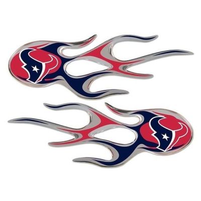 Houston Texans Auto Flame Decals NFL Car Stickers Emblems 2 pack NEW | eBay