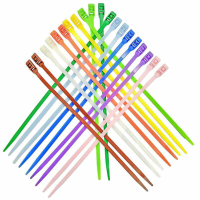 Low Profile In-Line Cable Ties - 7" to 14" Lengths - Black & Multicolor ...
