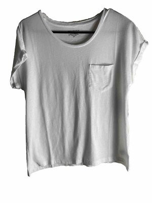 NWT Max Studio Favorite Tee Sz Medium . White /Pocket | eBay