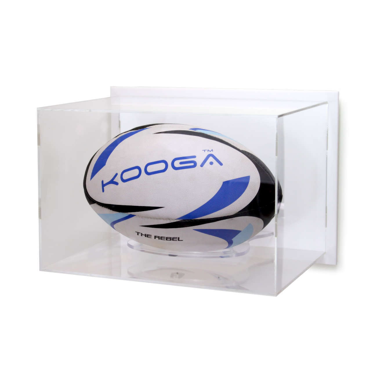 Wall Mounted Rugby Ball Display Case Signed Autographed Holder Ball ...