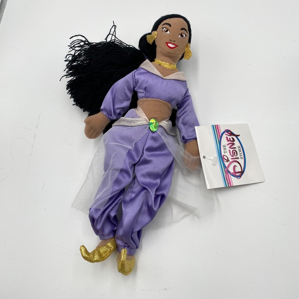Disney Store Aladdin Plush Doll Set Genie Jasmine Aladdin Bean bag Stuffed 8" | eBay