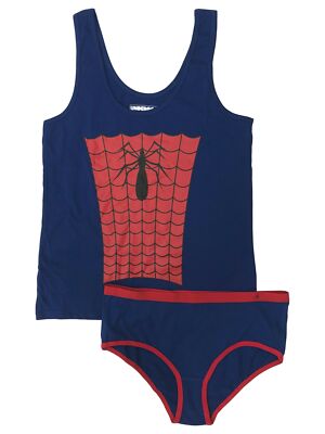 Underoos Junior Womens Spider-Girl Underwear Set Tank Top & Panties XL ...