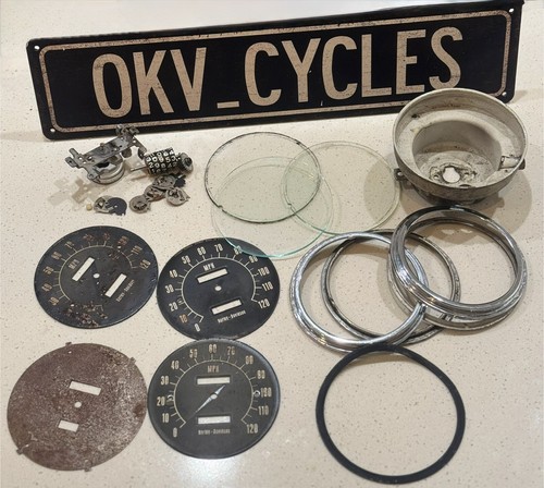 VINTAGE STEWART WARNER PANHEAD/ SHOVELHEAD HARLEY-DAVIDSON SPEEDOMETER ...