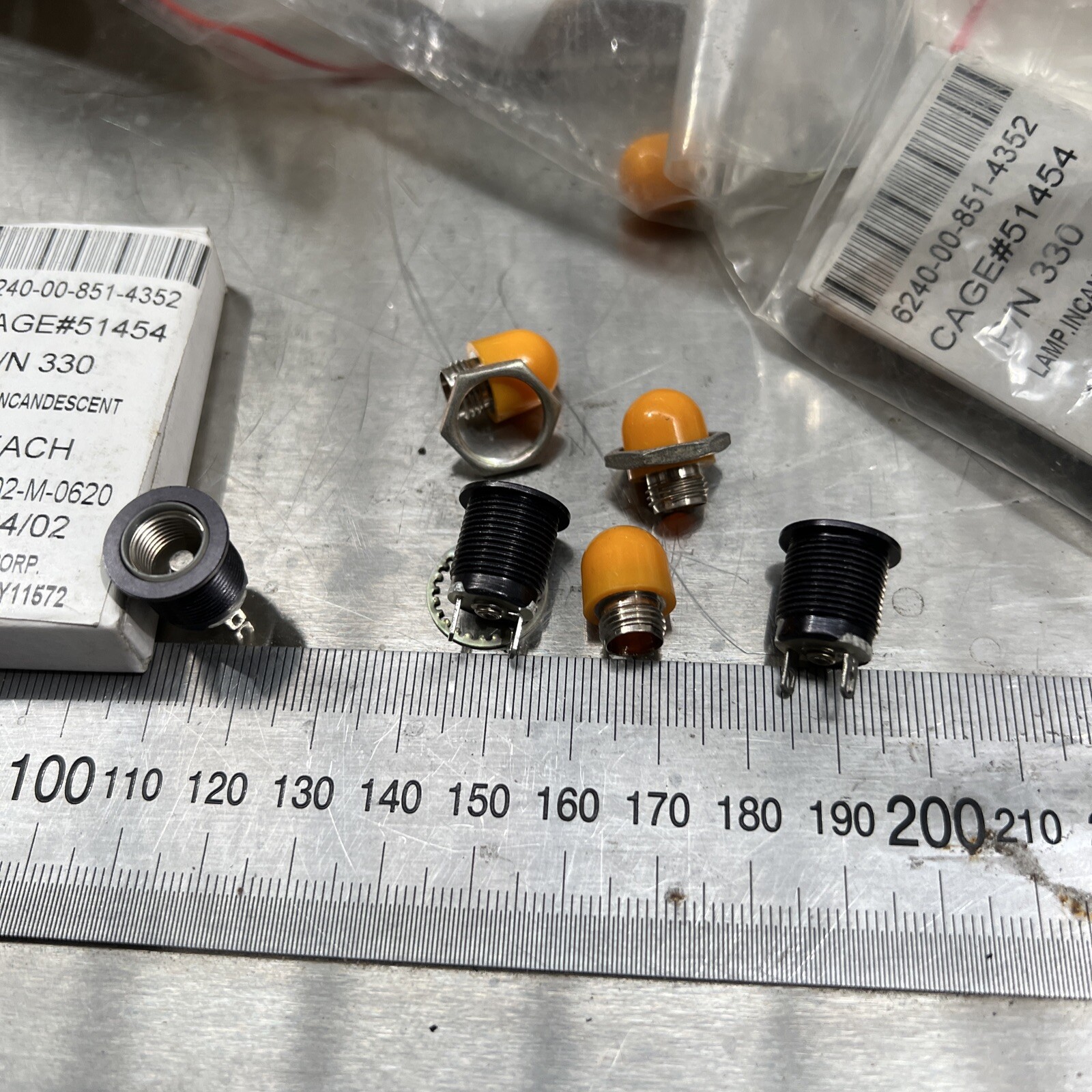 20 x military amber orange dash panel light indicator nsn 6210-00-946 ...