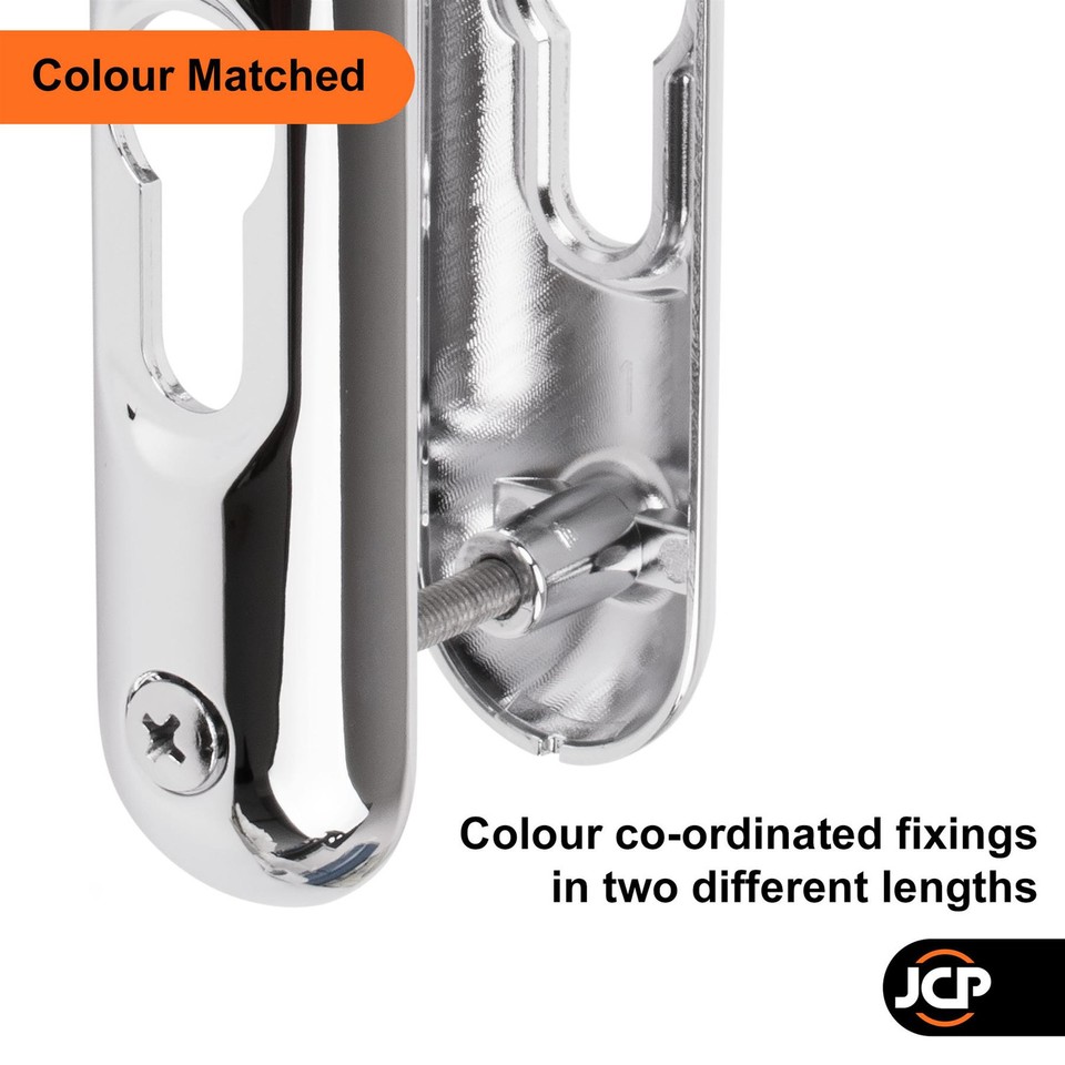 Composite Door Handle Pair uPVC Sprung Lever Set 92PZ 122mm Fixings ...
