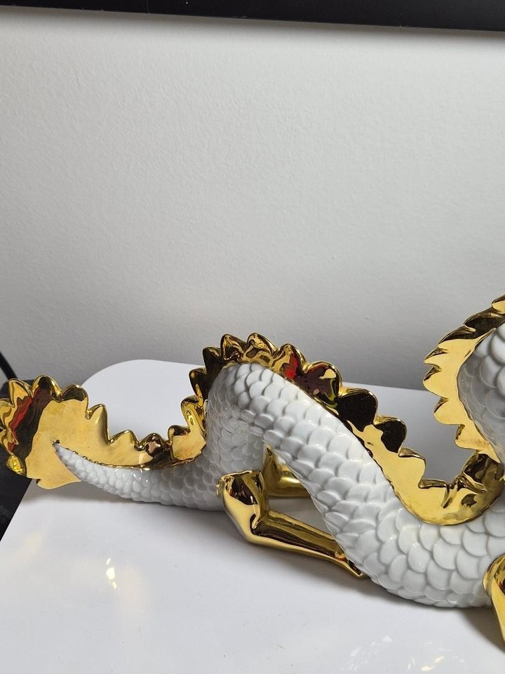 LIMOGES R.G. Oggetti Capodimonte Dragon Figurine SWAROVSKI CRYSTAL ...