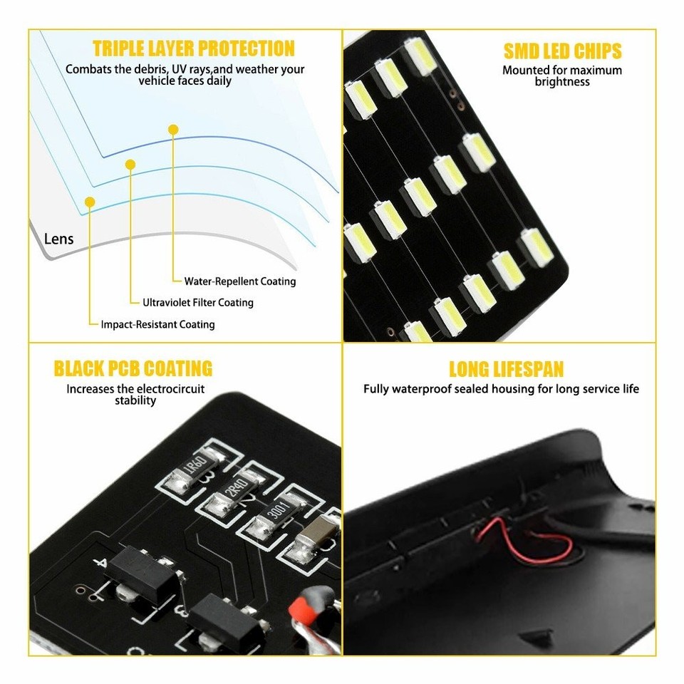 Mounted High 3rd Brake Third Light Fit 2005-2016 Land Rover Discovery ...