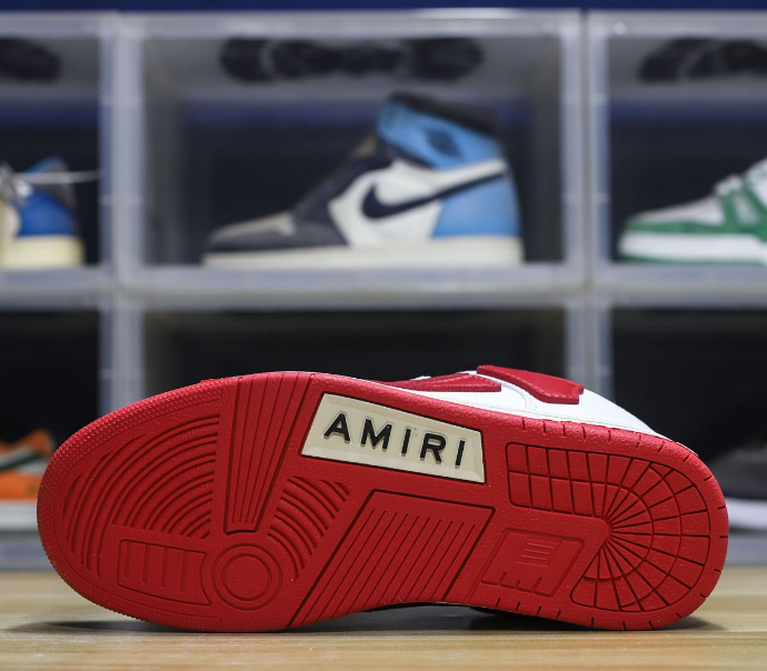 AMIRI Red and white color combination low top casual shoes Free ...