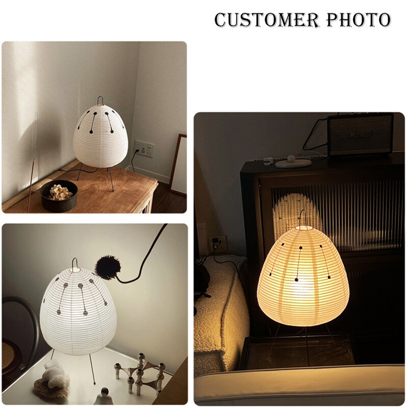 Japanese Rice Paper Table Lamps Akari Noguchi Yong Desk Lamp Bedroom ...