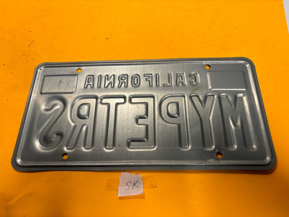Vintage California Blue & Yellow License Plate -Personalized "MYPETRS ...