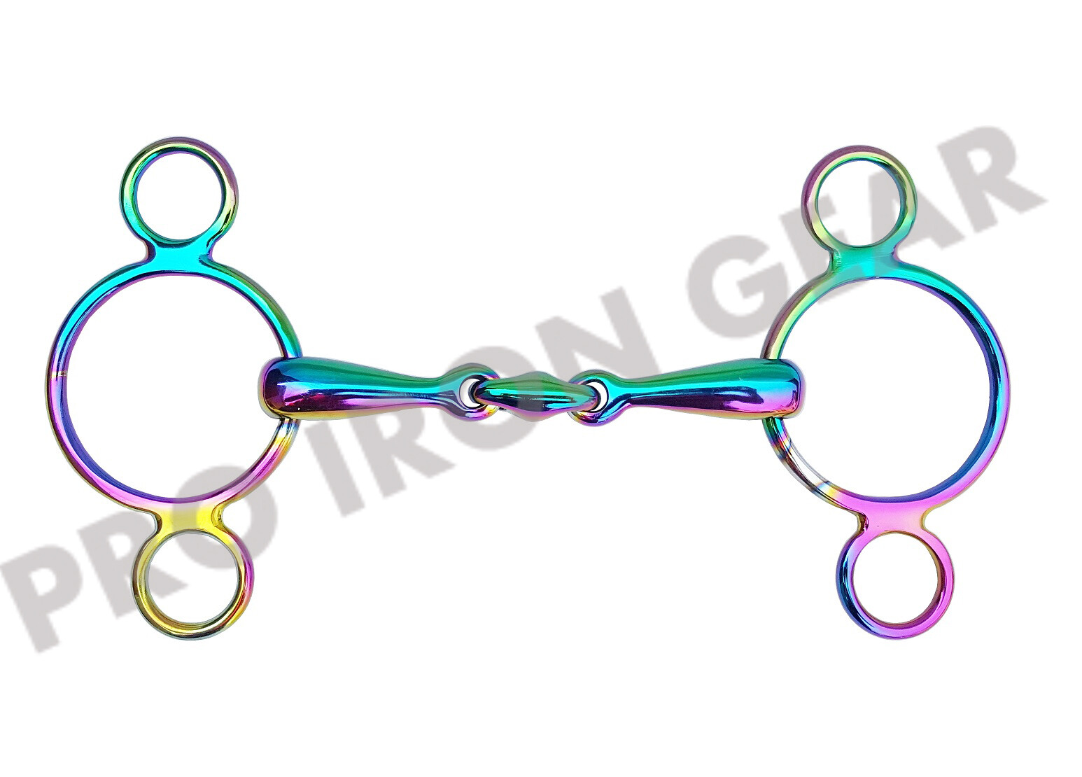RAINBOW SHOW JUMPING HORSE ELEVATOR BIT SNAFFLE WITH OVAL LINK STEEL ...