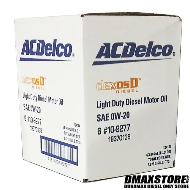 AC Delco 3.0l Lm2 Duramax Diesel 0w-20 DEXOS D Approved Oil 19370138 10 ...