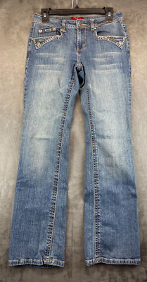 LV Jeans USA - Low Rise - Rhinestones - Distressed - Womens Size 9/10 ...