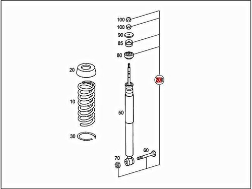Genuine MERCEDES A209 C209 CL203 S203 W203 W209 Rear axle Mounting ...