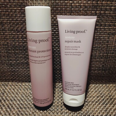 Living Proof Restore Repair Mask & Restore Instant Protection. Set of 2 ...