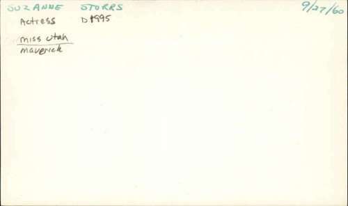 Suzanne Storrs 1995 Actress Maverick Signed 3" x 5" Index Card | eBay