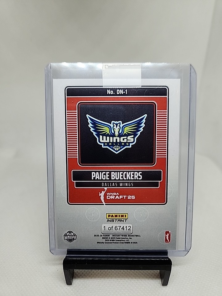 2025 Panini Instant Paige Bueckers WNBA Draft #1 Overall Pick UCONN In ...