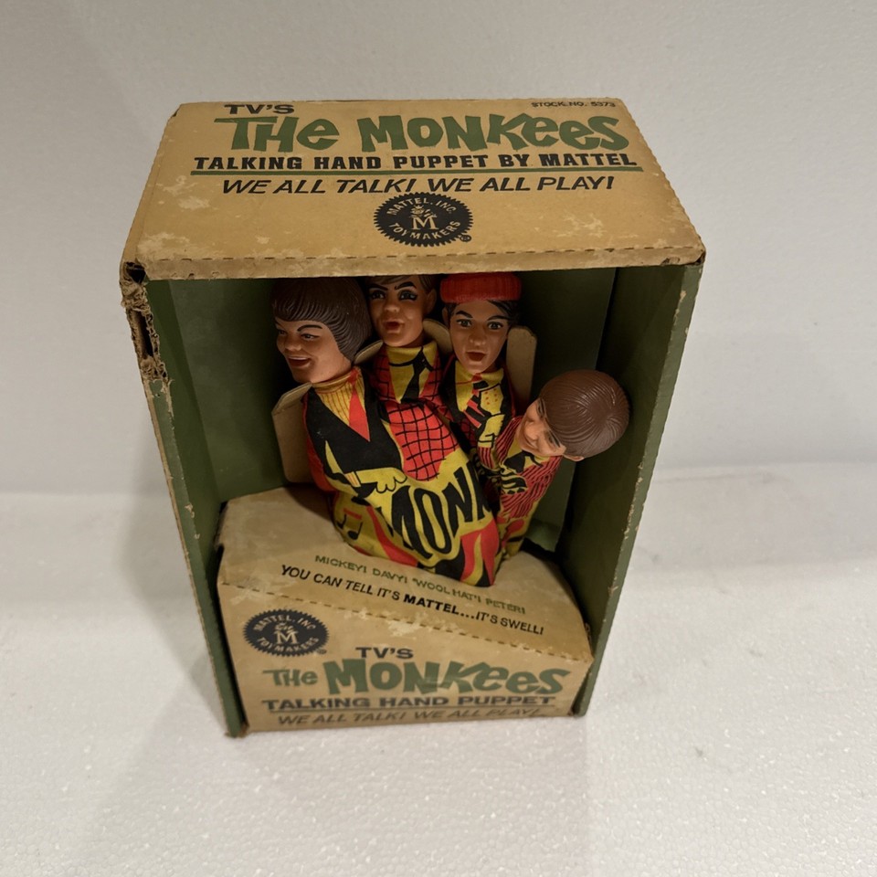 1966 TV'S THE MONKEES TALKING HAND PUPPET by MATTEL In Original Box | eBay