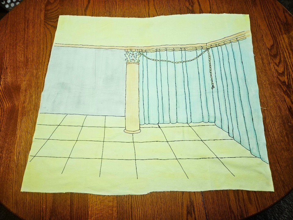Vintage Bible Flannelgraph Backgrounds 27x36 Colored Street Council Rm ...