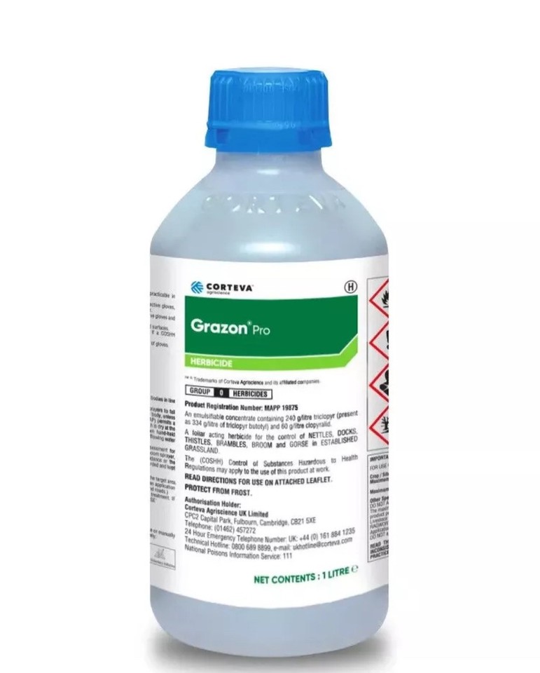Grazon Pro Weed Killer Docks Nettles Thistles Brambles Safe to Grass ...
