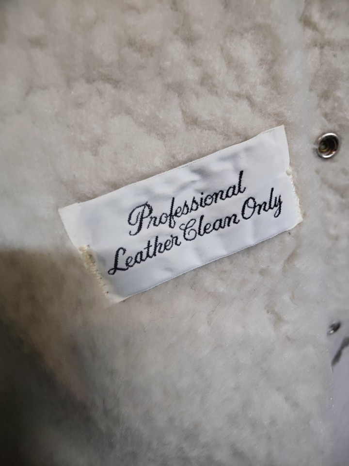 Vintage Sears The Leather Shop Suede Faux Sherpa Lined Vest Men's Large ...