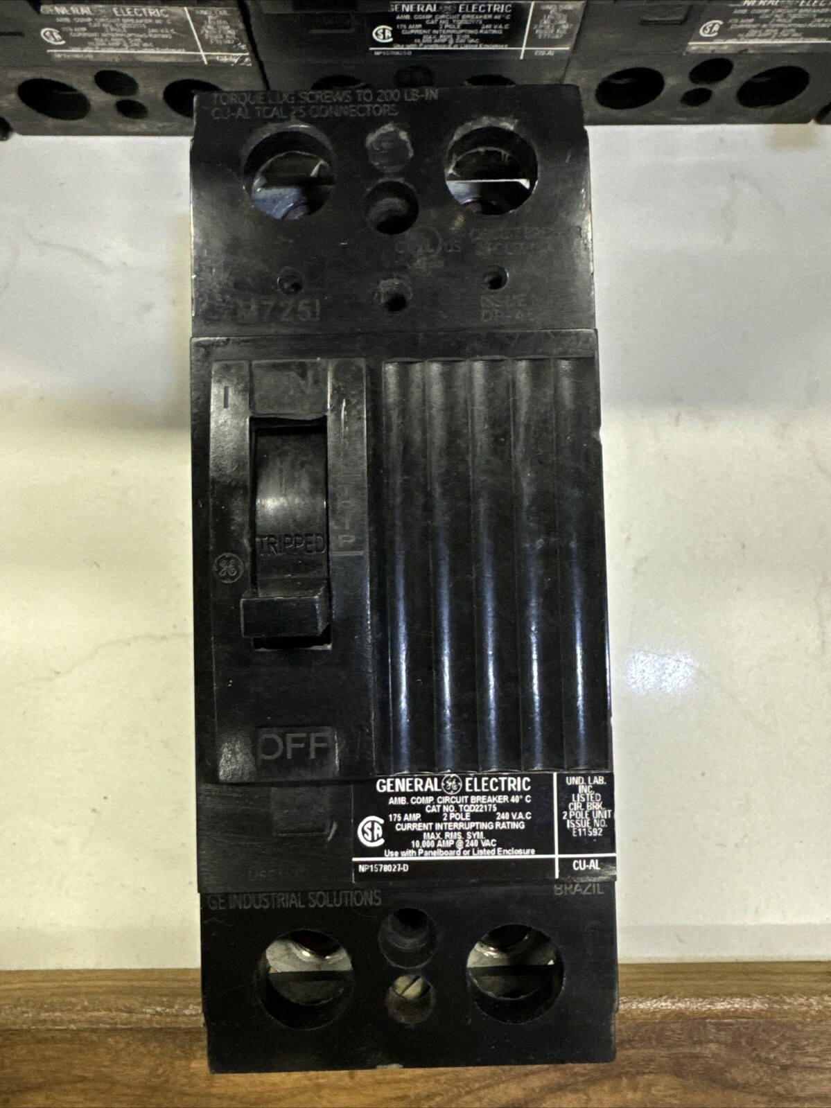 General Electric TQD22175 Circuit Breaker - Black for sale online | eBay