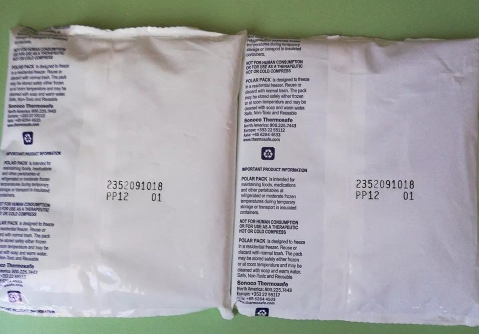 2 ThermoSafe Polar Packs Ice Gel Packs long lasting Reusable | eBay