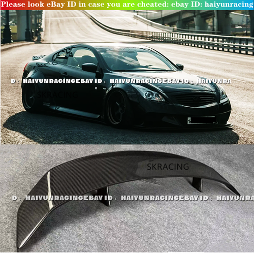 For Infiniti G37 Coupe 2Dr 2008-13 Real Carbon Fiber Trunk GT Spoiler ...