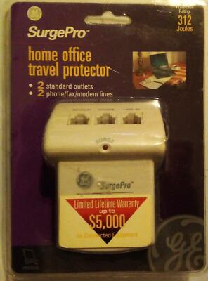surgepro home office travel protector 2 outlets / 2 phones/fax/modem ...