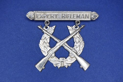 1930's/WW2 U.S Marine Corps Rifle Expert Badge Rifleman Pin Sterling ...