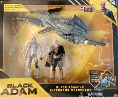 DC BLACK ADAM VS INTERGANG MERCENARY W/ FIGURE & VEHICLE COLLECTOR. 3 ...