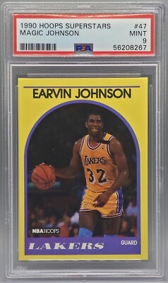 Earvin MAGIC JOHNSON 1990 Hoops Superstars #47 - PSA 9 Mint | eBay