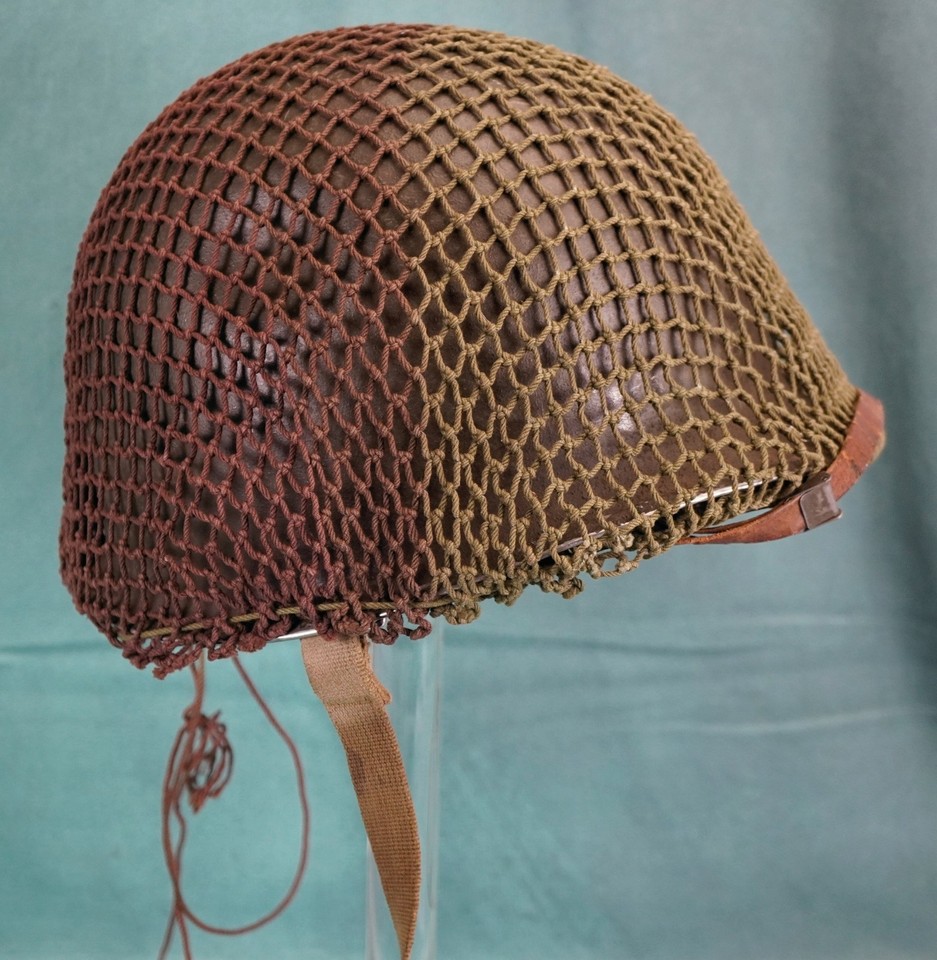 steel WW2 US M1 Front Seam Fixed Bale Helmet w/ Liner & Canadian Camo ...
