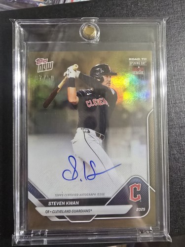 STEVEN KWAN 2025 TOPPS NOW ROAD TO OPENING DAY GOLD SSP AUTO /50 ...