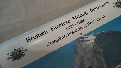 Bremen Kansas Farmers Mutual Insurance 1888-1998 Picture Calendar | eBay