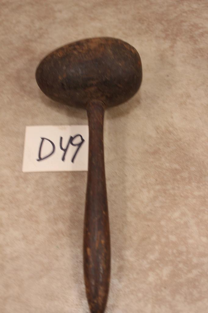 D49 ANTIQUE PRIMITIVE WOOD HANDLE HAMMER MALLET FARM RUSTIC VINTAGE ...
