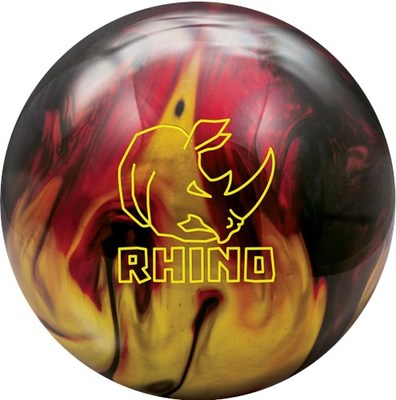 NEW Brunswick Rhino Reactive Resin Bowling Ball, Black/Red/Gold, 10 ...