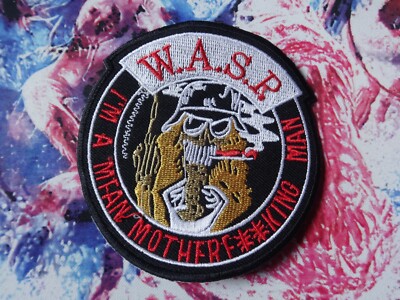 WASP W.A.S.P Shape Patch Gestickt Embroidered Heavy Metal Judas Priest ...