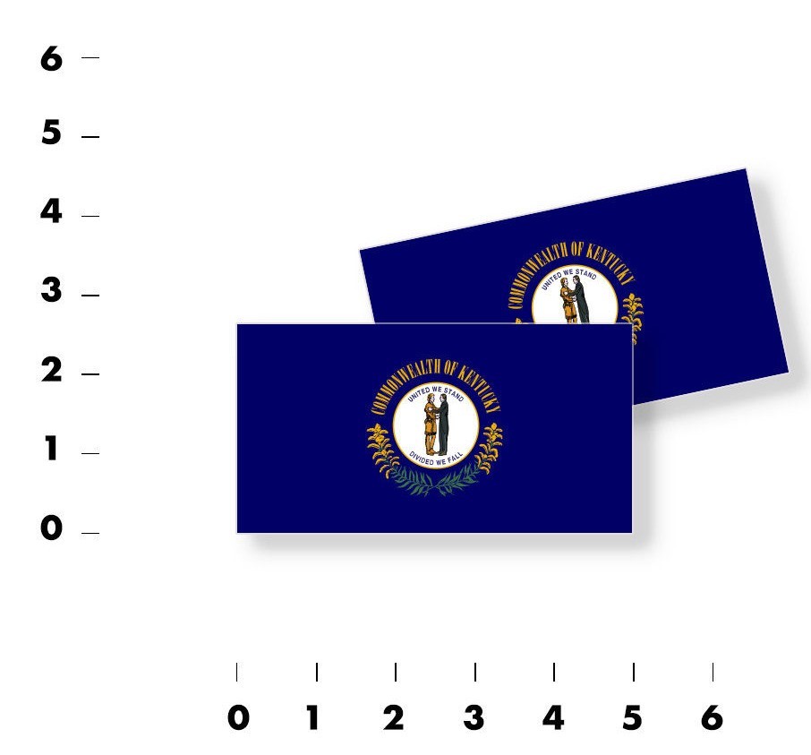 KENTUCKY STATE FLAG STICKERS - Vinyl Decal - Choose Size - Set of 2 ...