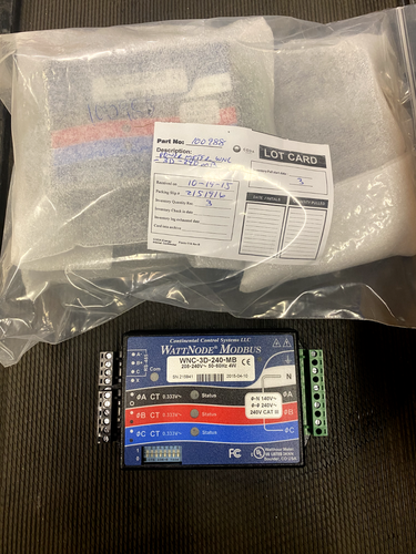 WattNode Modbus WNC-3D-240-MB Power & Energy Meter 208-240V, RS-485, 50 ...