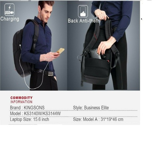 Laptop Backpack USB Port DTGB Waterproof Nylon Outdoor Travel Bag Theft ...