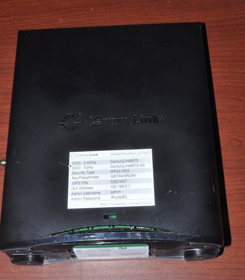 CenturyLink Technicolor C2100T DSL Fiber Wi-Fi Modem Router | eBay