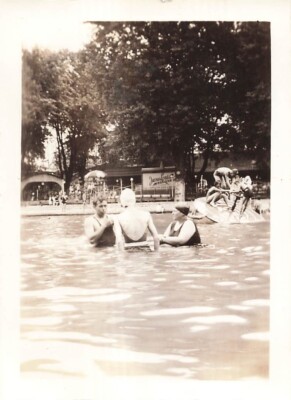 Lancaster PA~Women in Swimming Pool-Jane Louis Candies Sign-1930s ...