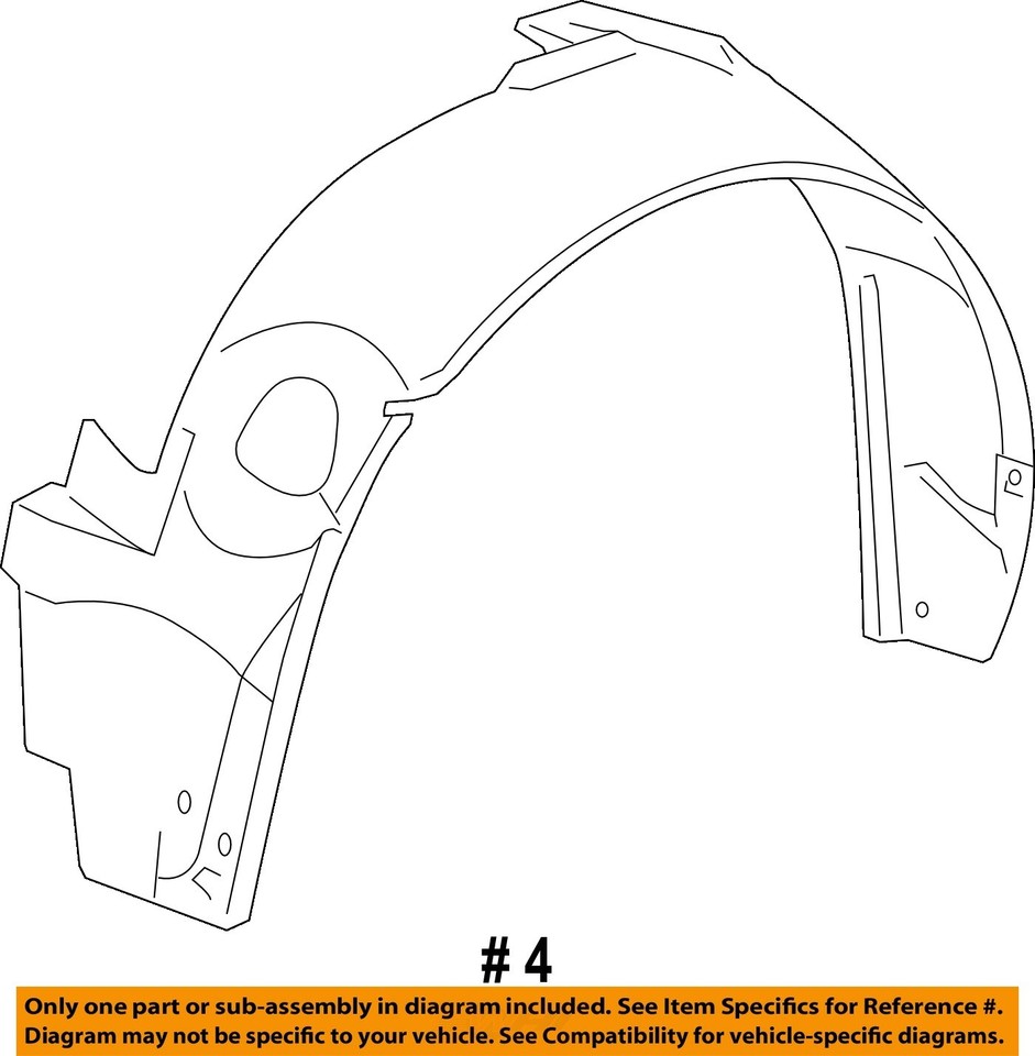 GM OEM 05-07 LaCrosse Fender Fender Components-Fender Liner 10363847 | eBay